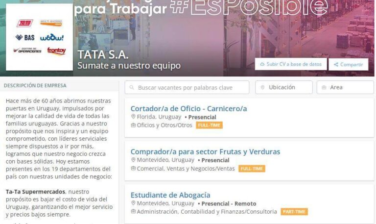 ️ Trabajar en TATA