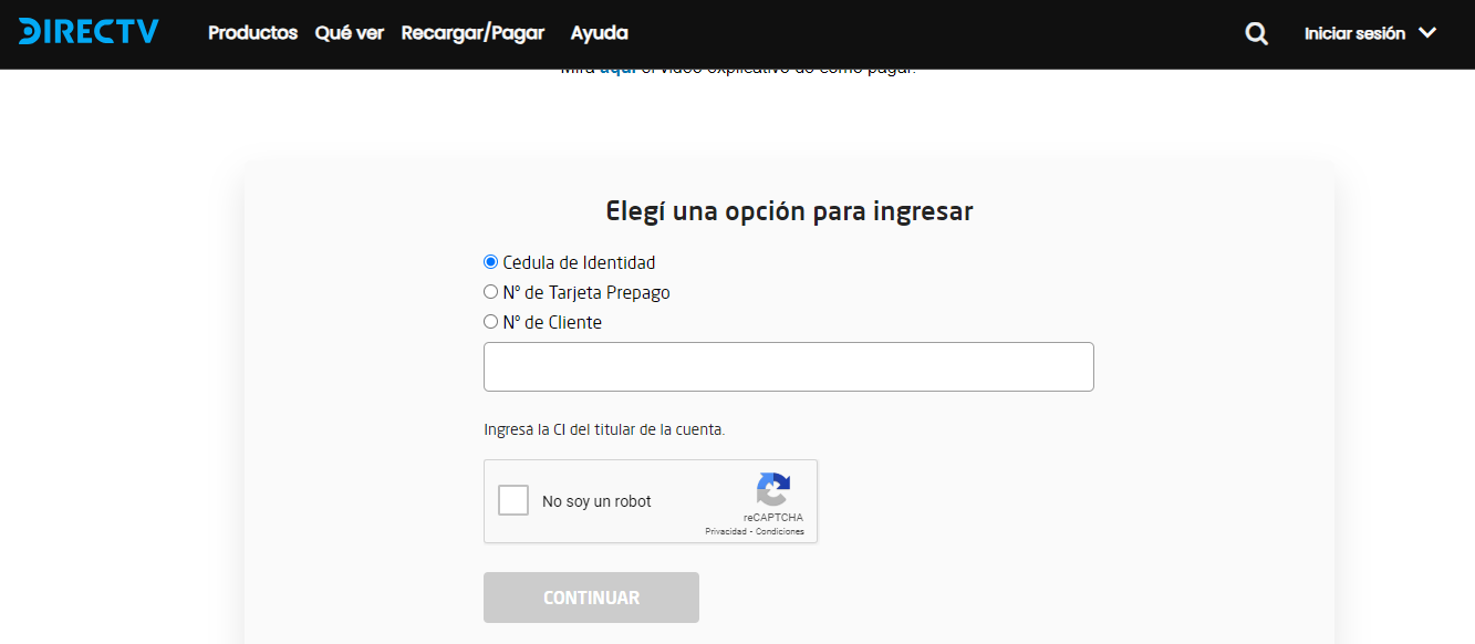 ️ ¿Cómo recargar Directv Prepago?